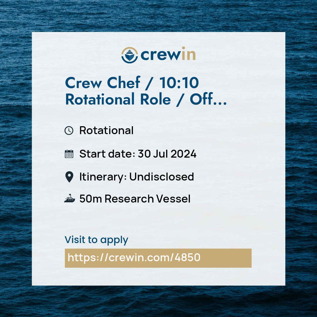 Crew Chef / 10:10 Rotational Role / Off The Beaten Track Itinerary ...