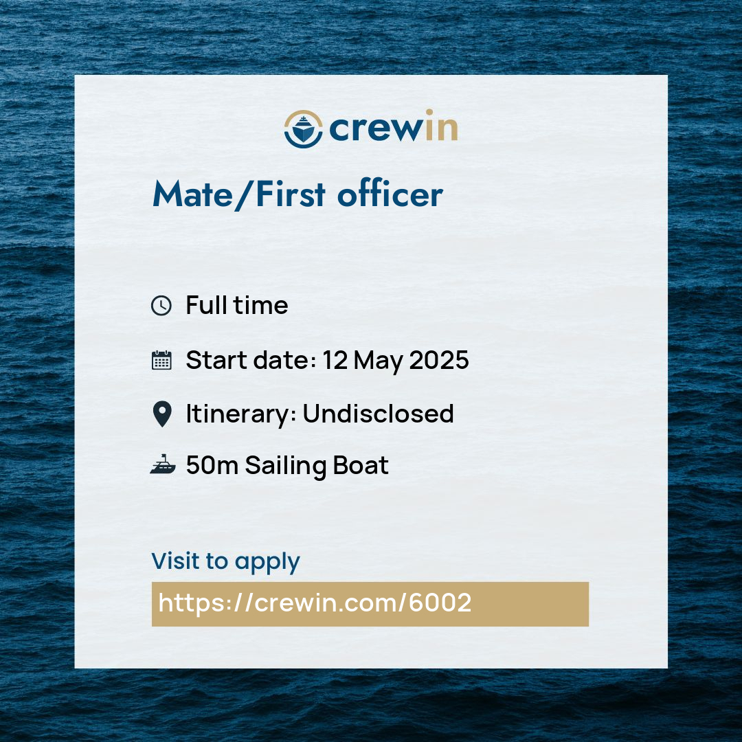 Mate/First officer yacht job